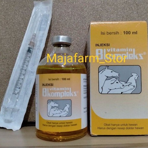 Jual Vitamin B Kompleks injek 100 ml + Jarum suntik Spuit 1 ml / B ...