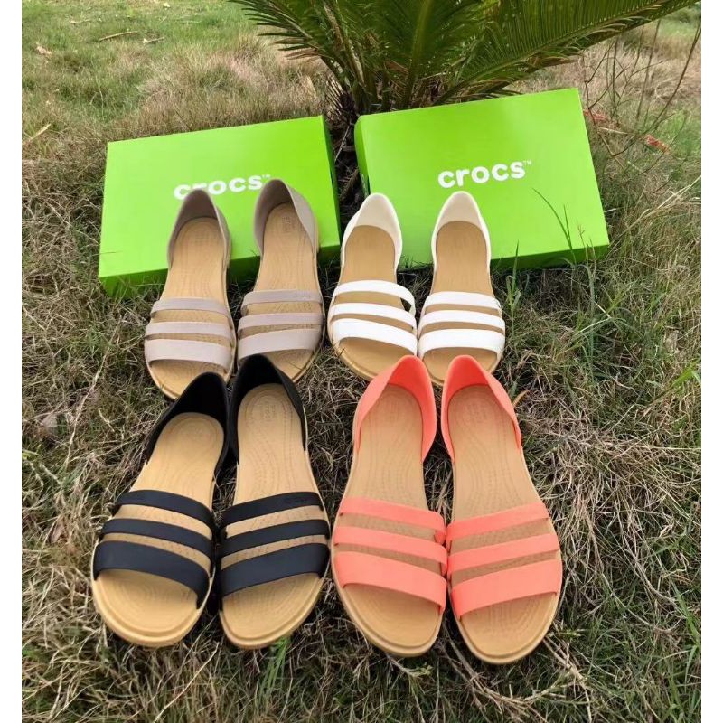 Jual SANDAL CROCS TULUM OPEN FLAT | Shopee Indonesia