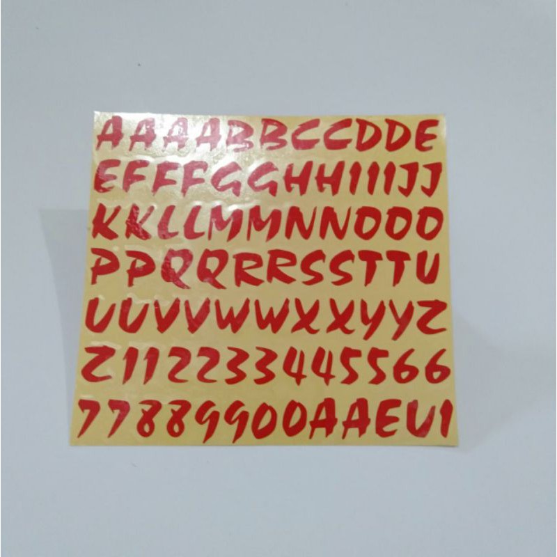 Jual Stiker huruf sticker abjad setiker motor cutting edisi tulisan ...