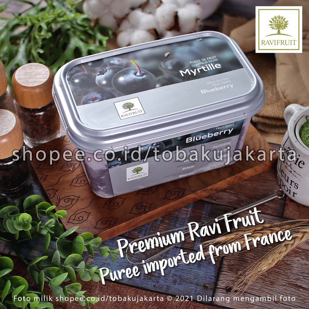 Jual RaviFruit PUREE Buah Bluberi Beku 1kg Ravifruit Frozen Fruit ...