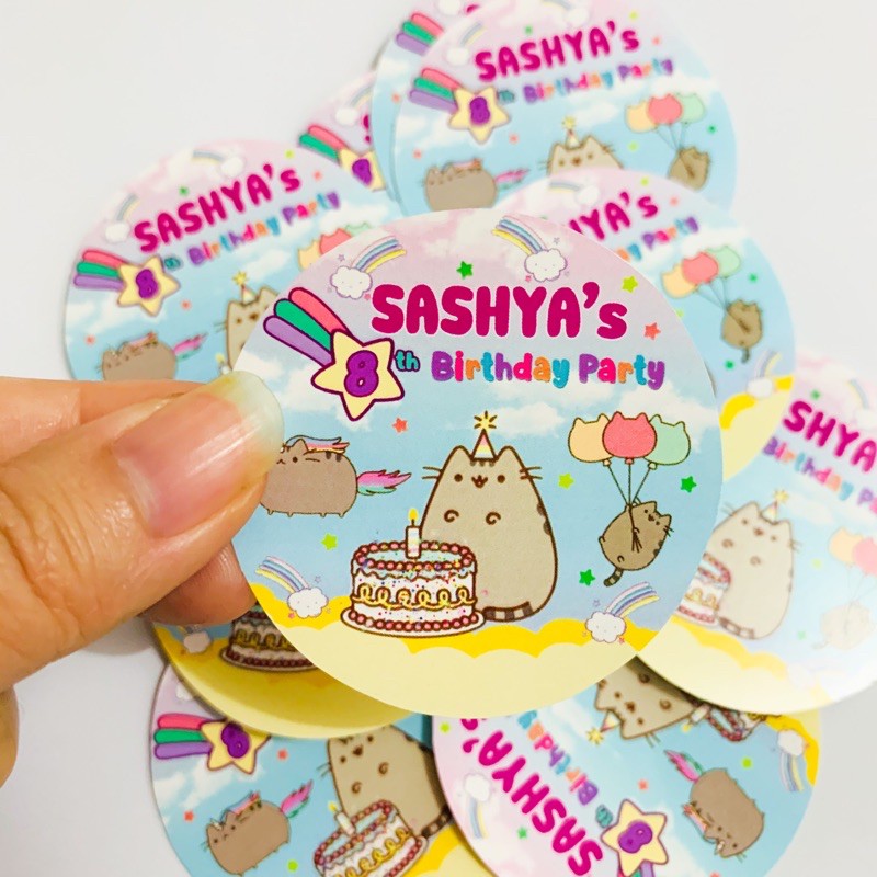 Jual Pushen Cat / Kucing Sticker Birthday Pudding / Tumpeng / Bento ...