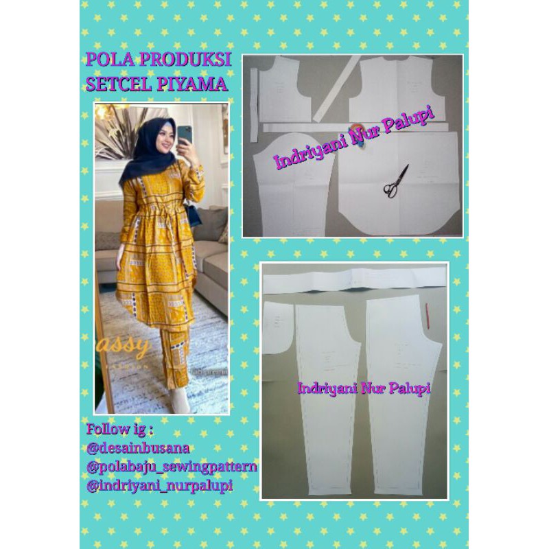 Jual POLA PRODUKSI SETCEL PIYAMA 08 - Pola baju - Pola Instan | Shopee Indonesia