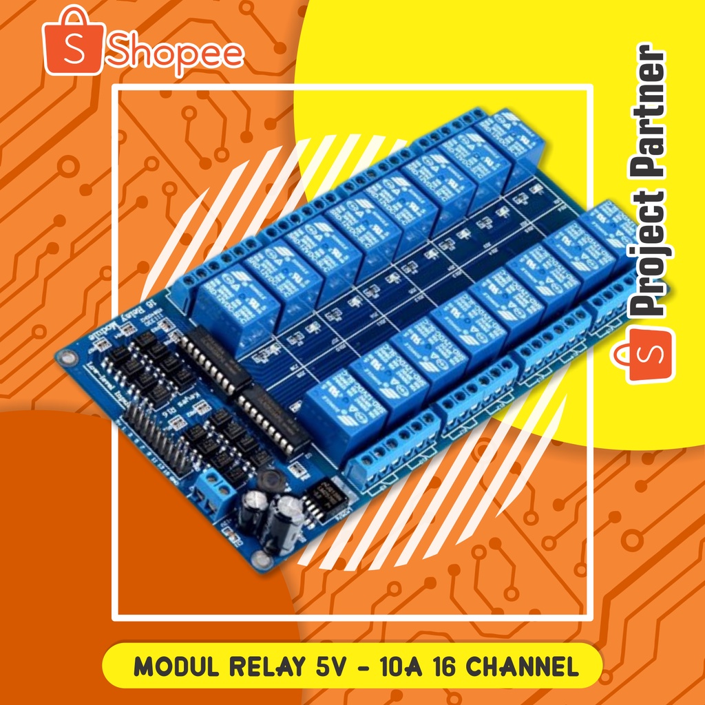 Jual Modul Relay 16 Channel 5V - 10A Arduino Uno Mega | Shopee Indonesia