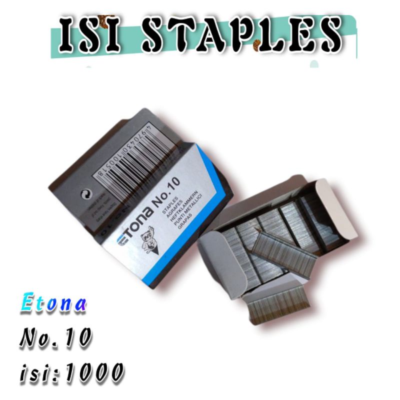 Jual isi staples kecil no.10 (isi 1000 pcs) > staples kecil | Shopee ...