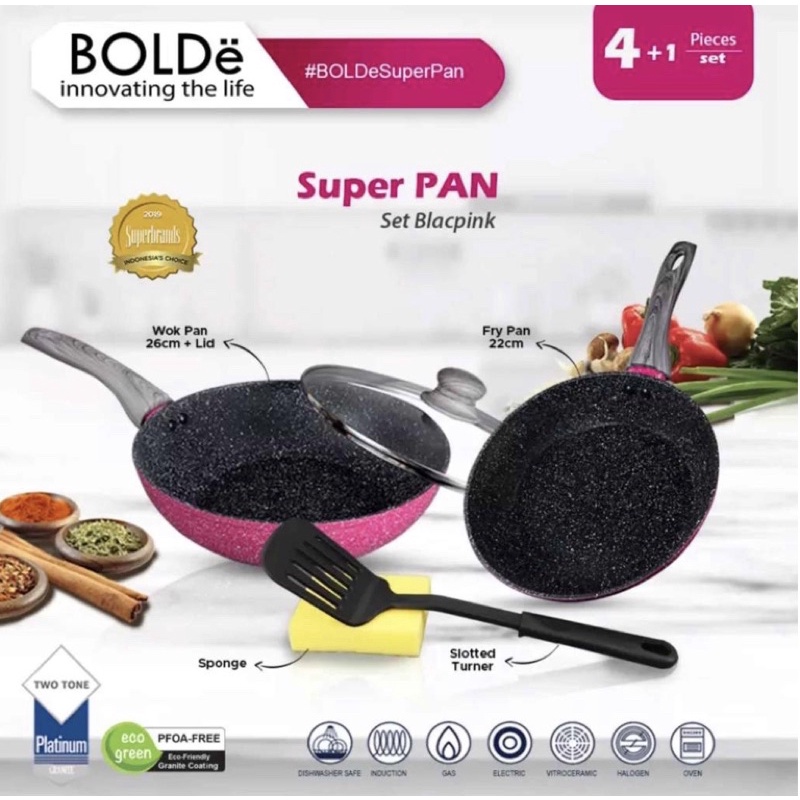 Jual [ BOLDe ] Wajan / Cookware Set / Teflon / Panci Set Super PAN ...