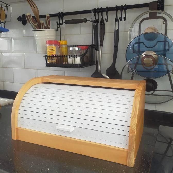 Jual Slidebox Kotak Tempat Roti Kayu | Shopee Indonesia