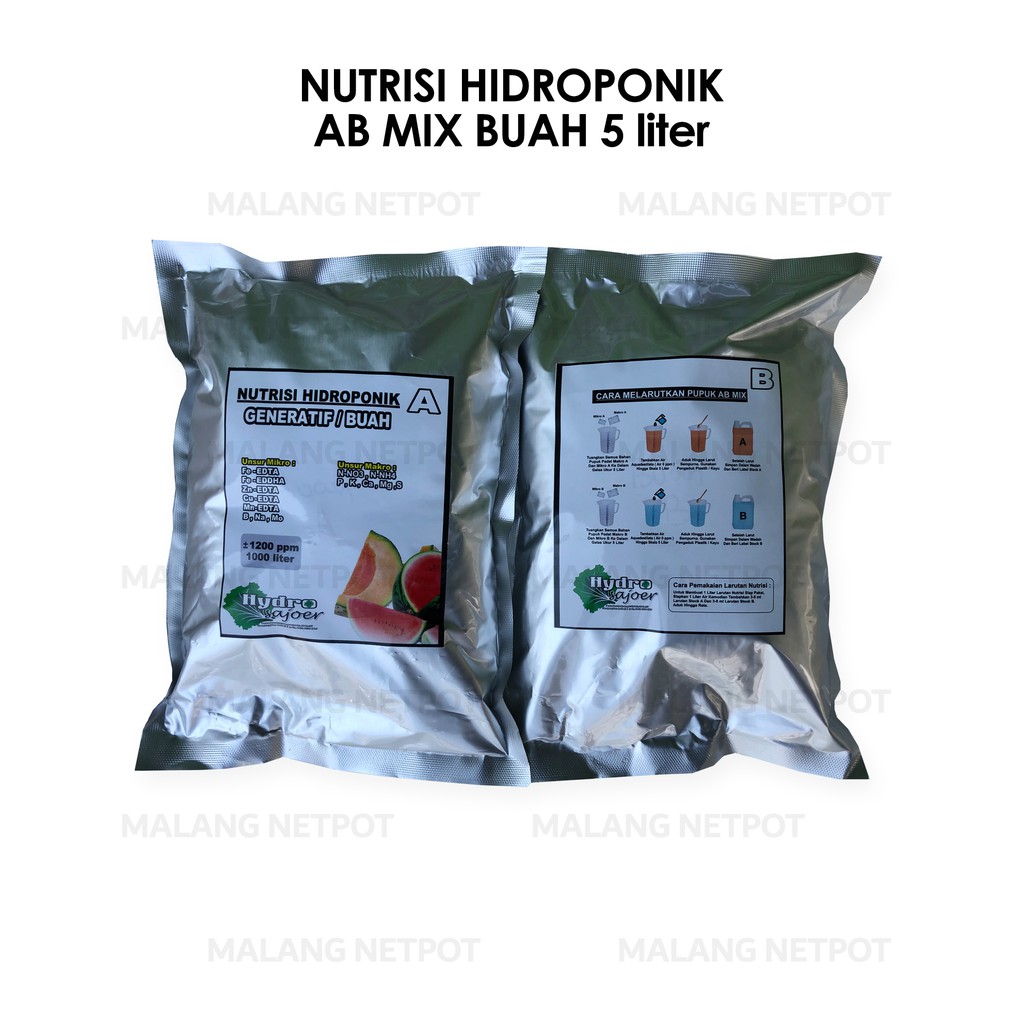 Jual Nutrisi AB Mix Buah Umum Pekatan 5 liter - Nutrisi Hidroponik ...