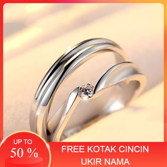 Jual Cincin Kawin Couple, Perak, Palladium, Tunangan, Nikah, Pasangan ...