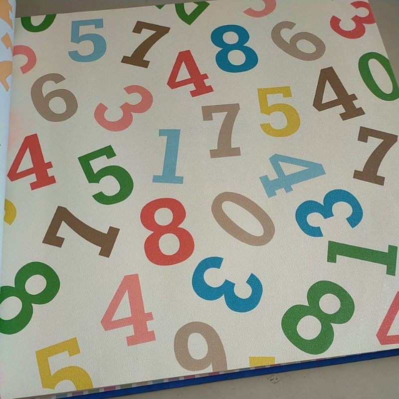 Jual wallpaper dinding angka warna warni full color | Shopee Indonesia