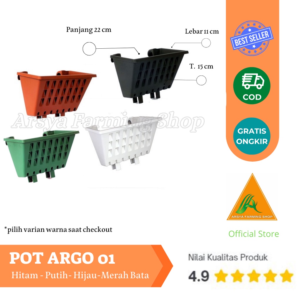 Jual Pot Dinding Argo Pro 01 / Pot Merambat / Pot Gantung | Shopee ...