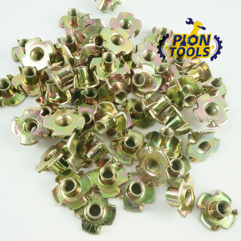 Jual Tee Nut m6 T nut 6 mm Mur Furniture Mur Cakar Mur Tanam Kayu | Shopee Indonesia