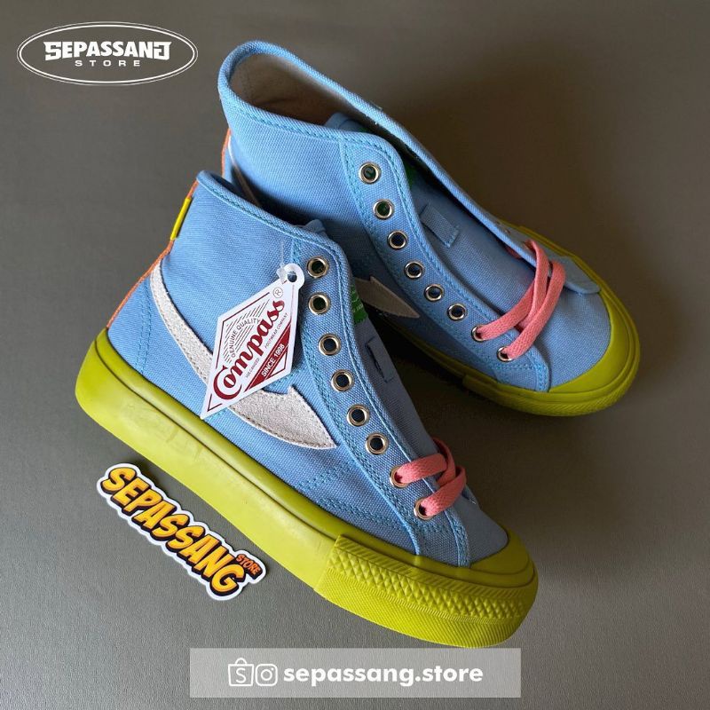 Jual Sepatu Compass Gazelle Matcha Blue | Shopee Indonesia