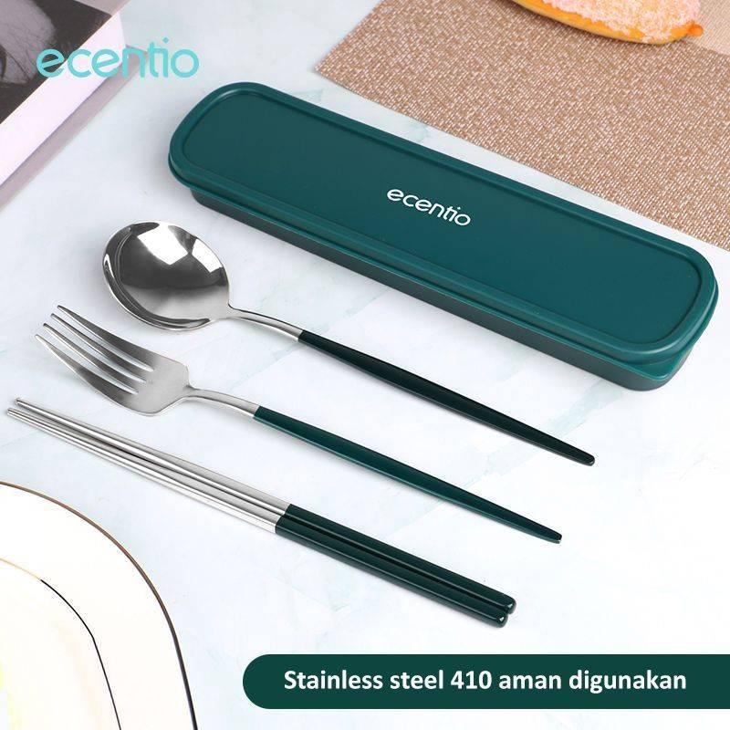 Jual Ecentio sendok set stainless korea 3pcs set alat makan Dengan ...