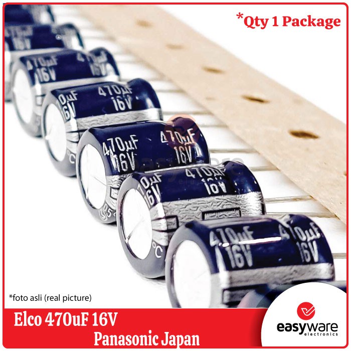 Jual Elco 470 uF 16V Original Panasonic Japan capasitor 470uF 16V ...