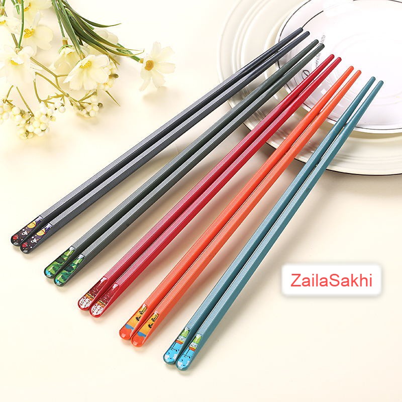 Jual Alat Makan Sumpit Japanese Style Reusable Chopstick 5 Pasang ...