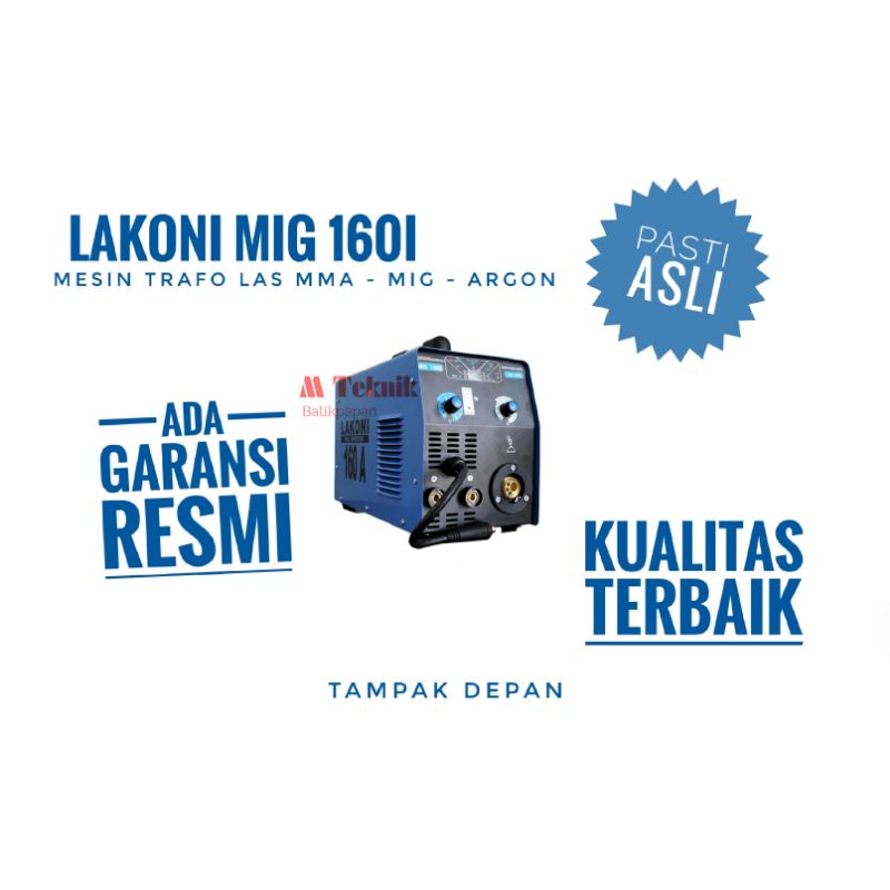 Jual Mesin trafo las Lakoni MIG 160i inverter mma argon travo mig gas ...