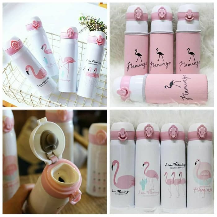Jual GC0152 FLAMINGO Termos Minum I Am Flamingo Termos Cantik Karakter ...