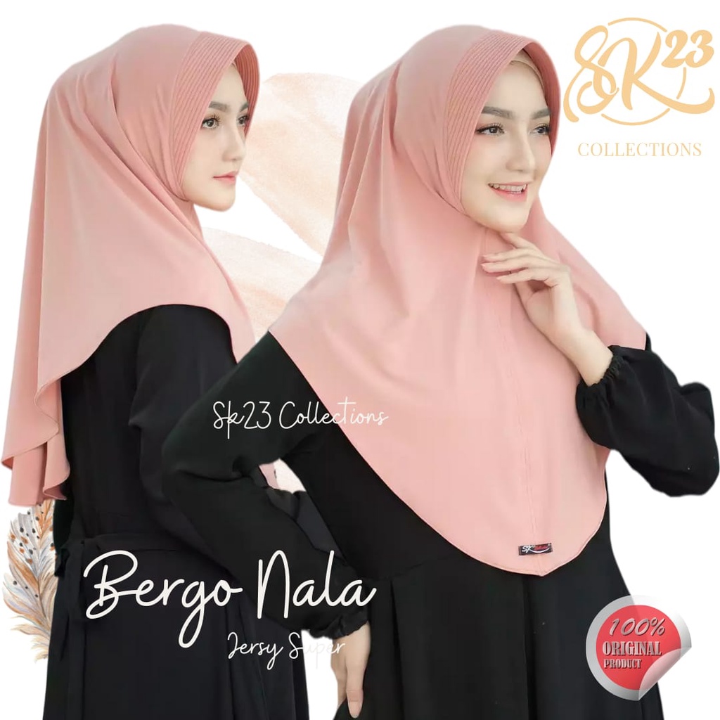 Jual BERGO NALA - HIJAB INSTAN MENUTUP DADA BY SK 23 COLLECTIONS | Shopee Indonesia