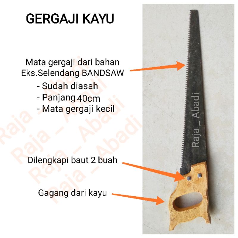 Jual Gergaji kayu - gergaji Gorok - gergaji lokal - gergaji pohon - gergaji lurus - gergaji dari ...