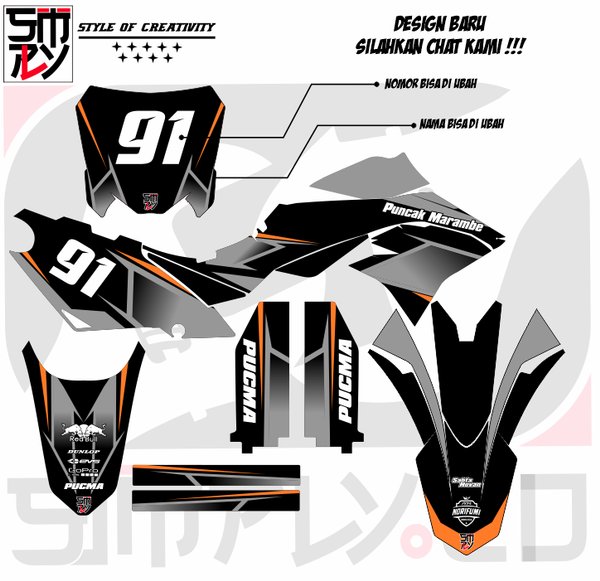 Jual Decal Dekal Stiker Sticker Motor Dtracker Bebas Design | Shopee ...