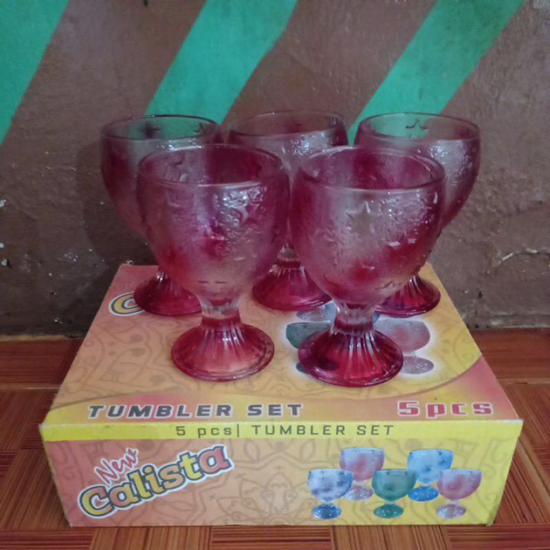 Jual Tumbler set of 5 pcs Calista Gelas kaca | Shopee Indonesia