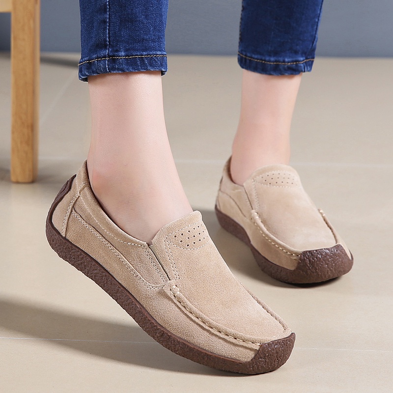 Jual 100% ASLI KULIT Sepatu Wanita Casual Slip On Murah Selop Flat ...