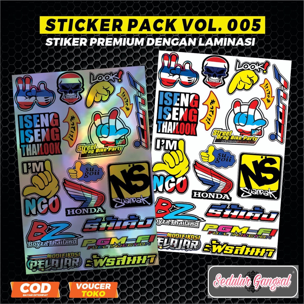 Jual Stiker Resing ISENG ISENG Thailook, a'm look dan banyak lagi lebih ...