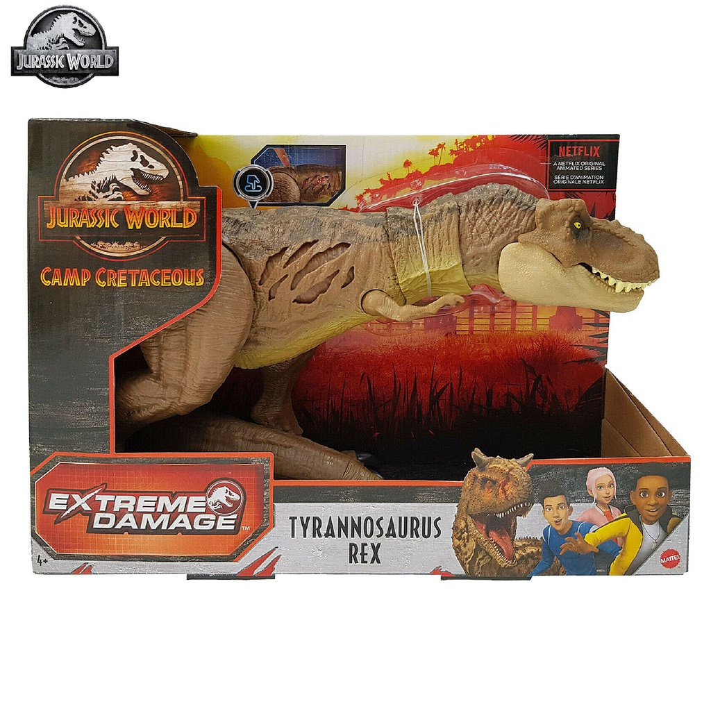 Jual JURASSIC WORLD Camp Cretaceous Extreme Damage Tyrannosaurus Rex ...