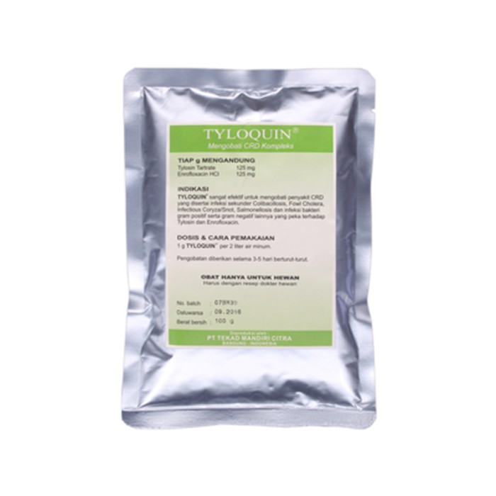 Jual tyloquin 100 gram - obat saluran pernafasan pencernaan dan kemih ...