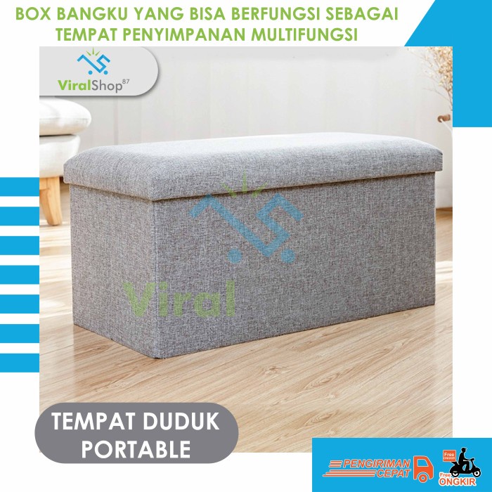 Jual Tempat Duduk Bangku Lipat Storage Box Sofa Tempat Penyimpanan ...