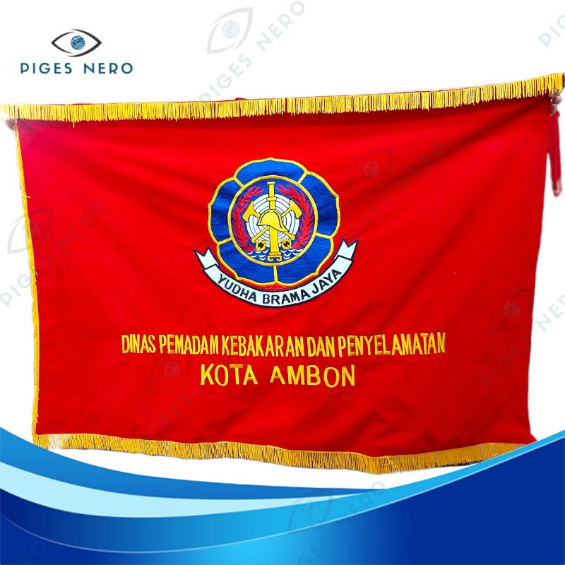 Jual Bendera Ruangan Pataka Logo DAMKAR 90 x 135 Cm Bordir | Shopee ...