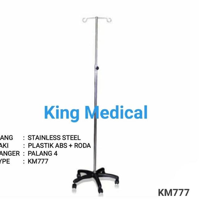 Jual RESTOCK-42 Tiang Infus Stainless K - 5 Pakai Roda | Shopee Indonesia