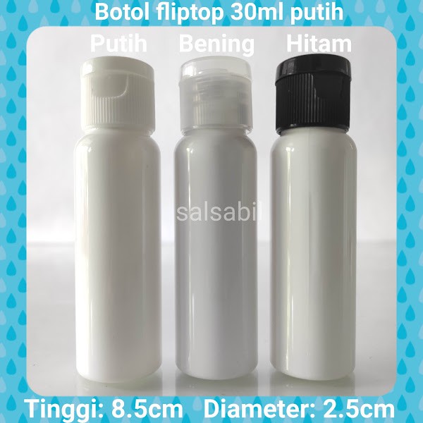 Jual Botol fliptop 30ml putih susu | Shopee Indonesia