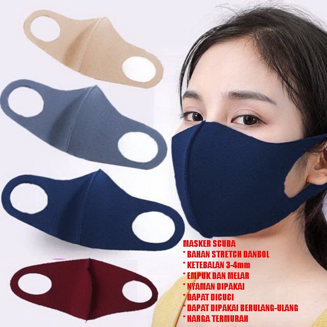 Jual SCUBA MASKER PENUTUP WAJAH MULUT DAN HIDUNG | Shopee Indonesia