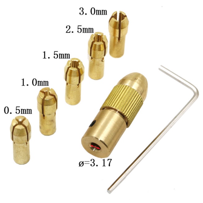 Jual Chuck Kepala Bor Mini Adapter 2mm, 2.3mm, 3.17mm, 4mm, 5mm Adaptor ...