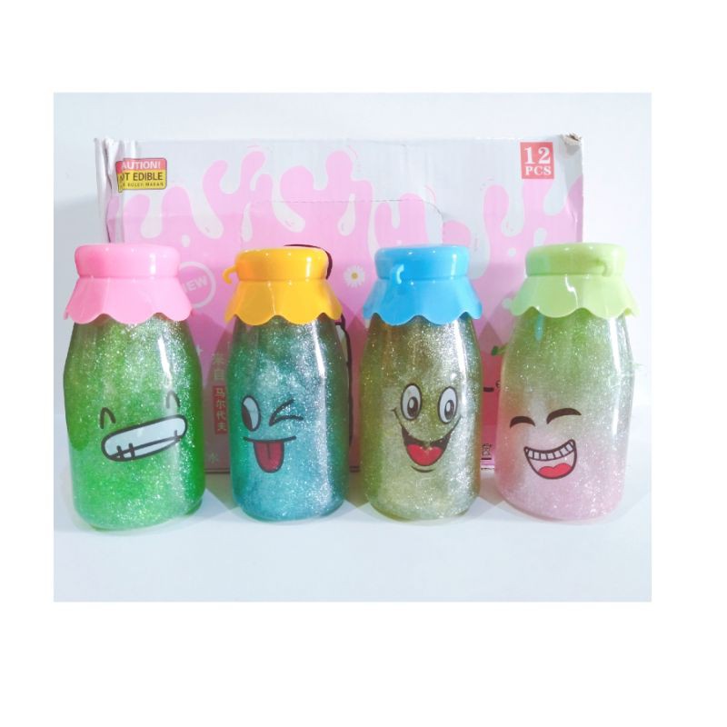 Jual EJ - MAINAN SLIME GLITTER BOTOL SUSU EMOTICON - MAINAN EDUKASI ...