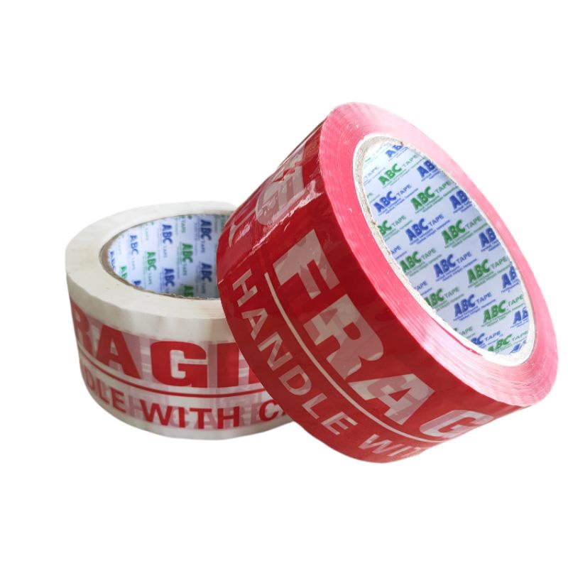 Jual LAKBAN FRAGILE MERAH / PUTIH 100YARD | Shopee Indonesia