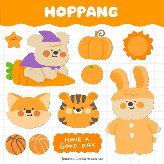 Jual STICKER SET HOPPANG UNTUK JOURNAL/NOTES/STUDYBLR | Shopee Indonesia