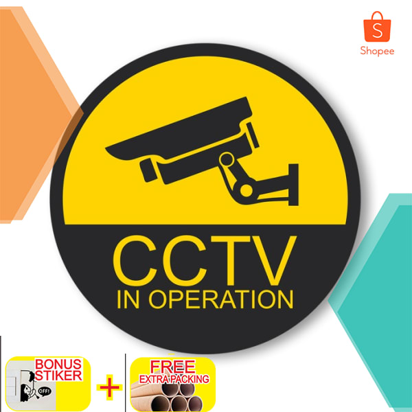 Jual cctv in operation signage - indoor wall sign Elegan | Shopee Indonesia