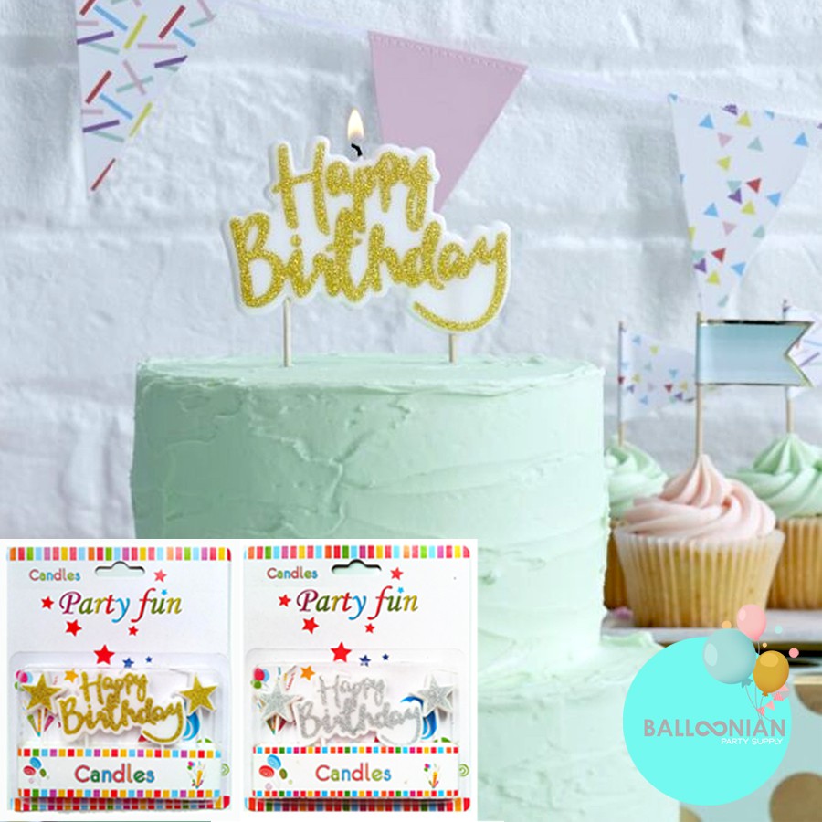 Jual Lilin HBD Glitter/Happy Birthday Candle Glitter | Shopee Indonesia