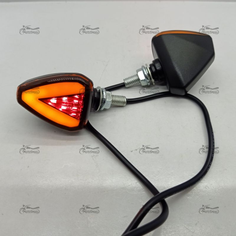 Jual Lampu Led Sein mini segitiga 2 warna/Lampu sen mini Segitiga 2 warna | Shopee Indonesia