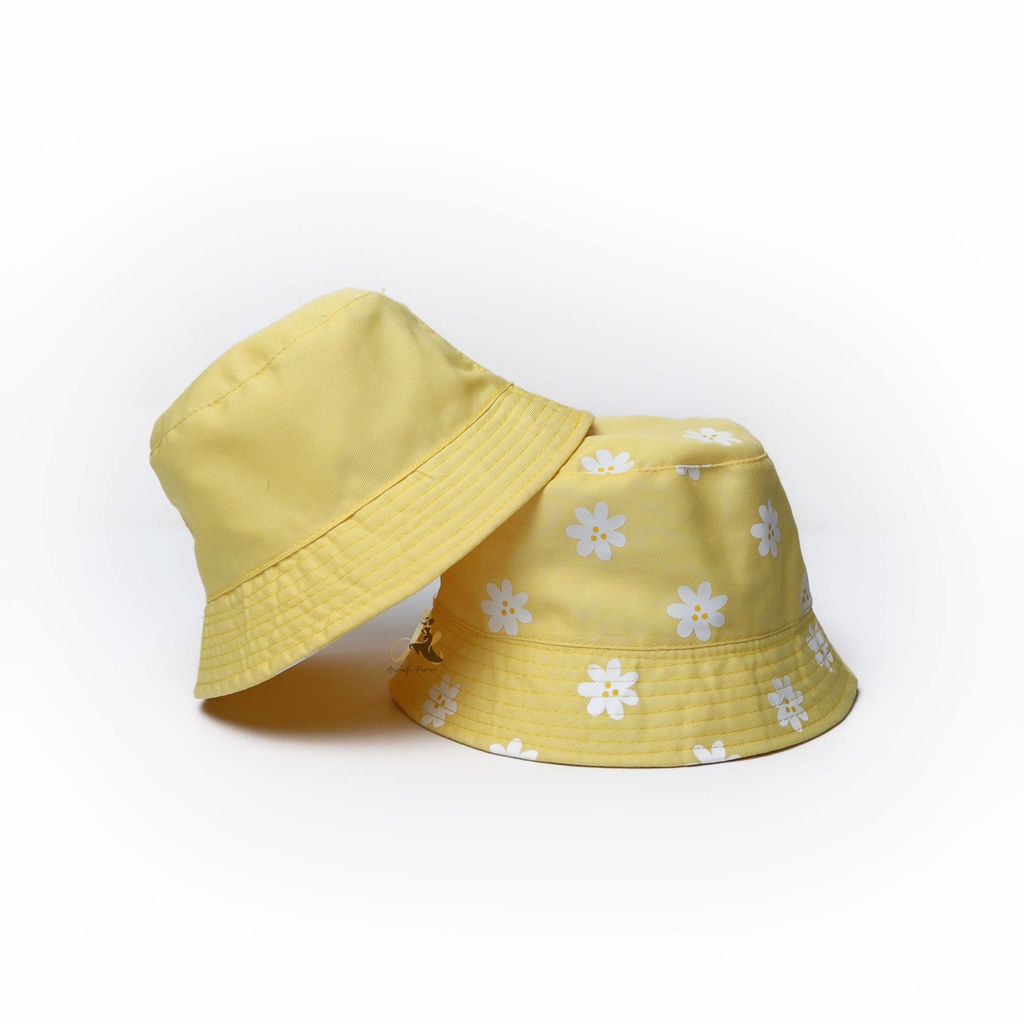Jual Topi Bucket Dewasa dan anak Sablon Bunga daisy 1 sisi D003 Daisy ...