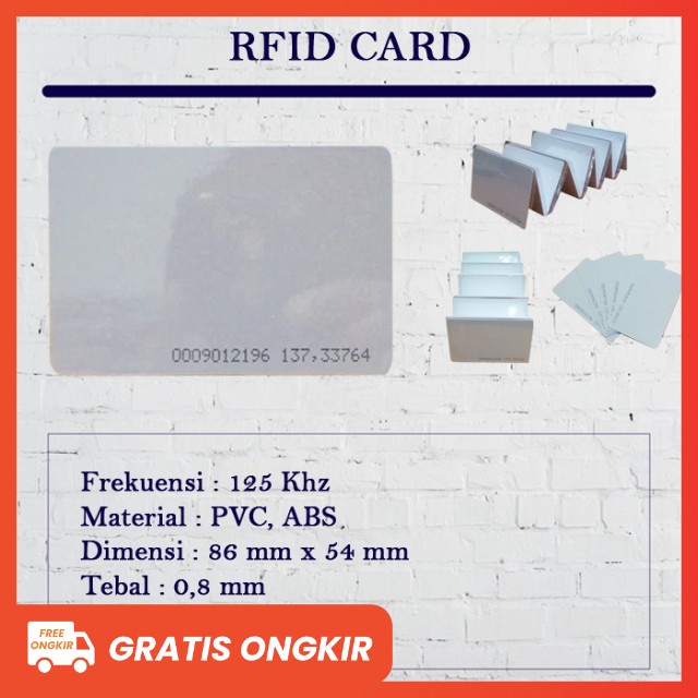 Jual RFID Card / Kartu RFID / RFID 125 Khz / Kartu RFID 125Khz / RFID ...