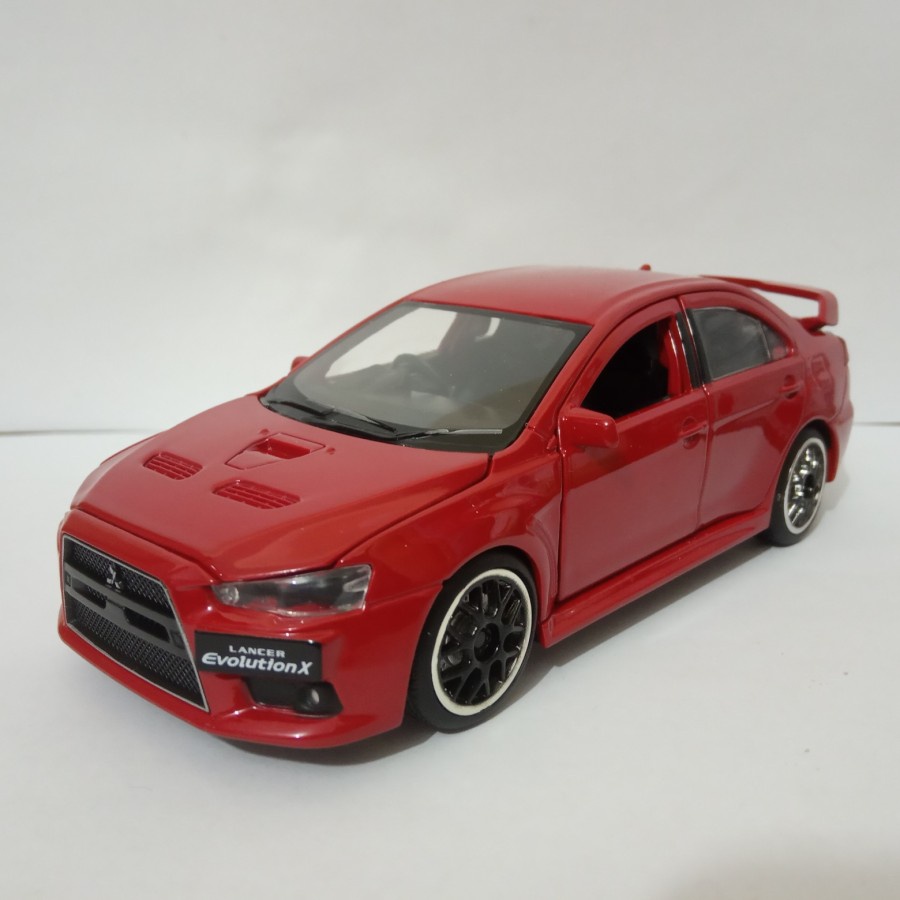 Jual Diecast mobil Lancer evolution X merah jackiekim 1:32 6 open doors ...