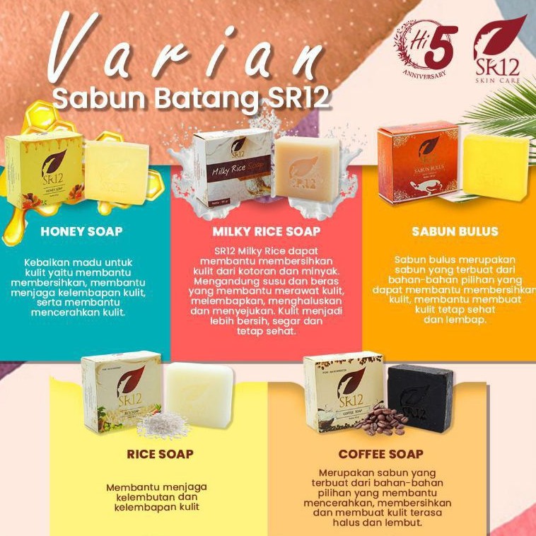 Jual SR12 Herbal Soap/milky Rice soap/coffe/honey/rice | Shopee Indonesia
