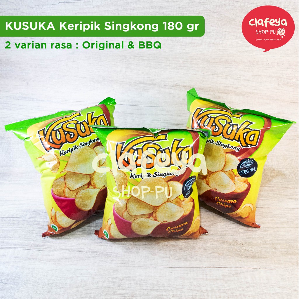 Jual KUSUKA Keripik Singkong BBQ dan Original 180 gr | Shopee Indonesia