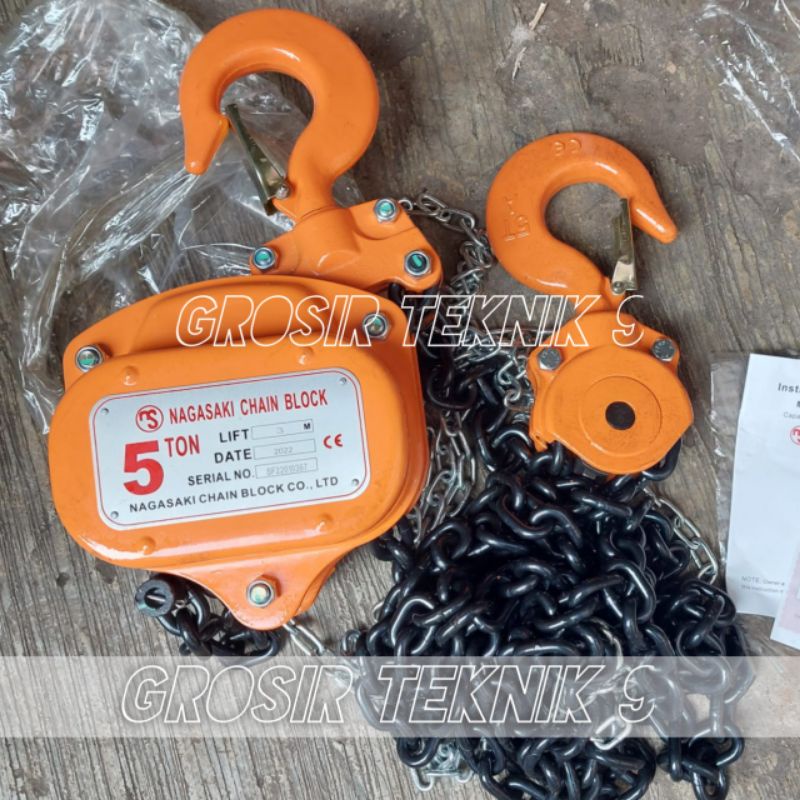 Jual Nagasaki Chain Block 5 Ton 10 Meter Takel Katrol Blok Rantai Chain ...