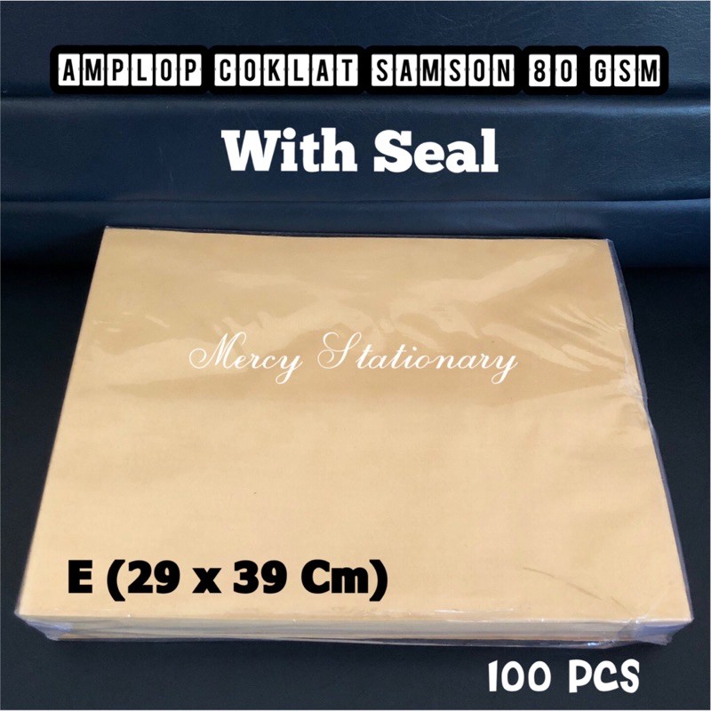 Jual Amplop Samson E With Seal Amplop Coklat Lem Shopee Indonesia