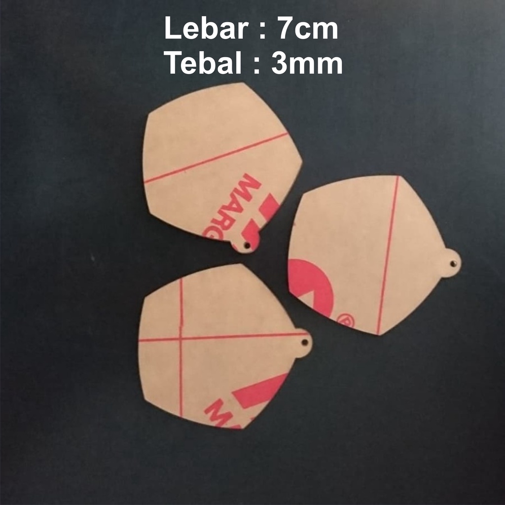 Jual Bahan Medali Akrilik Segi Lima Lengkung Tebal 3mm Ukuran 7cm ...