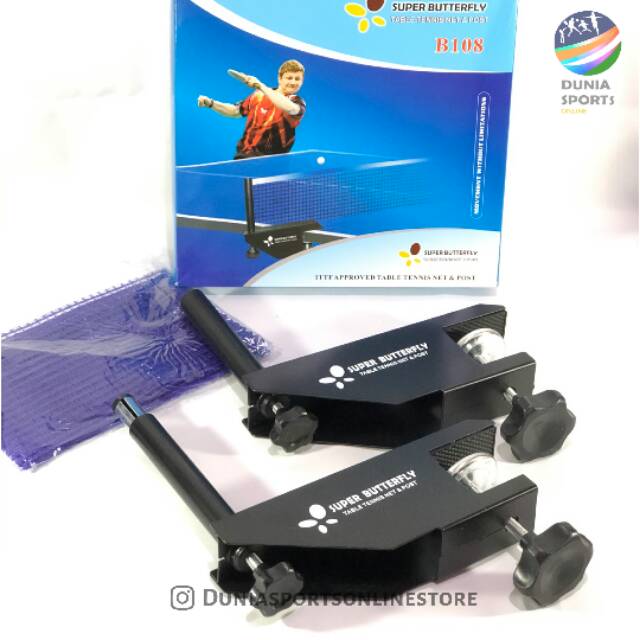 Jual TIANG + NET MEJA PINGPONG/TENIS MEJA SUPER BUTTERFLY B108 | Shopee ...